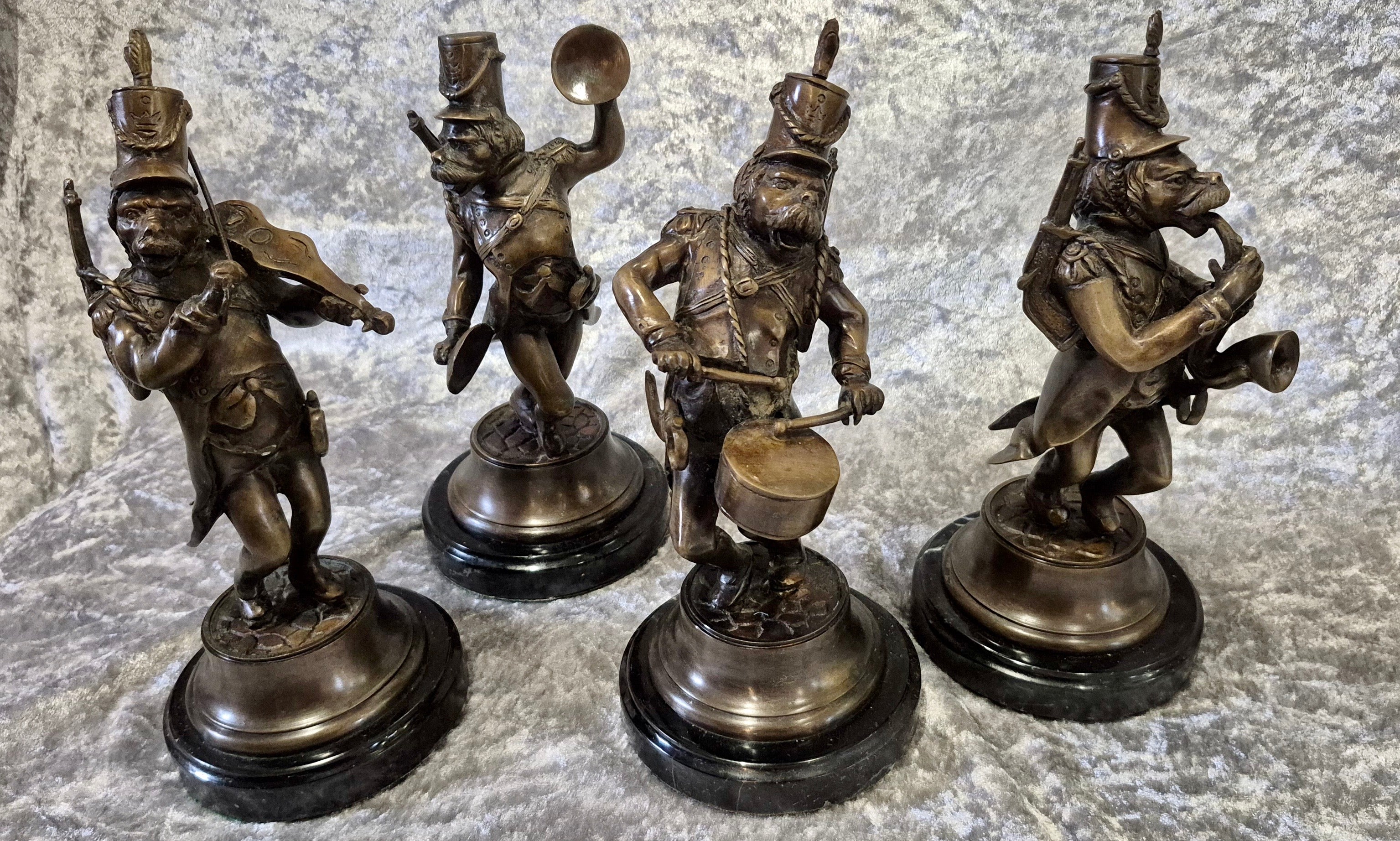 Full Set Of 4 Novelty Bronzes – Bagham Barn Antiques