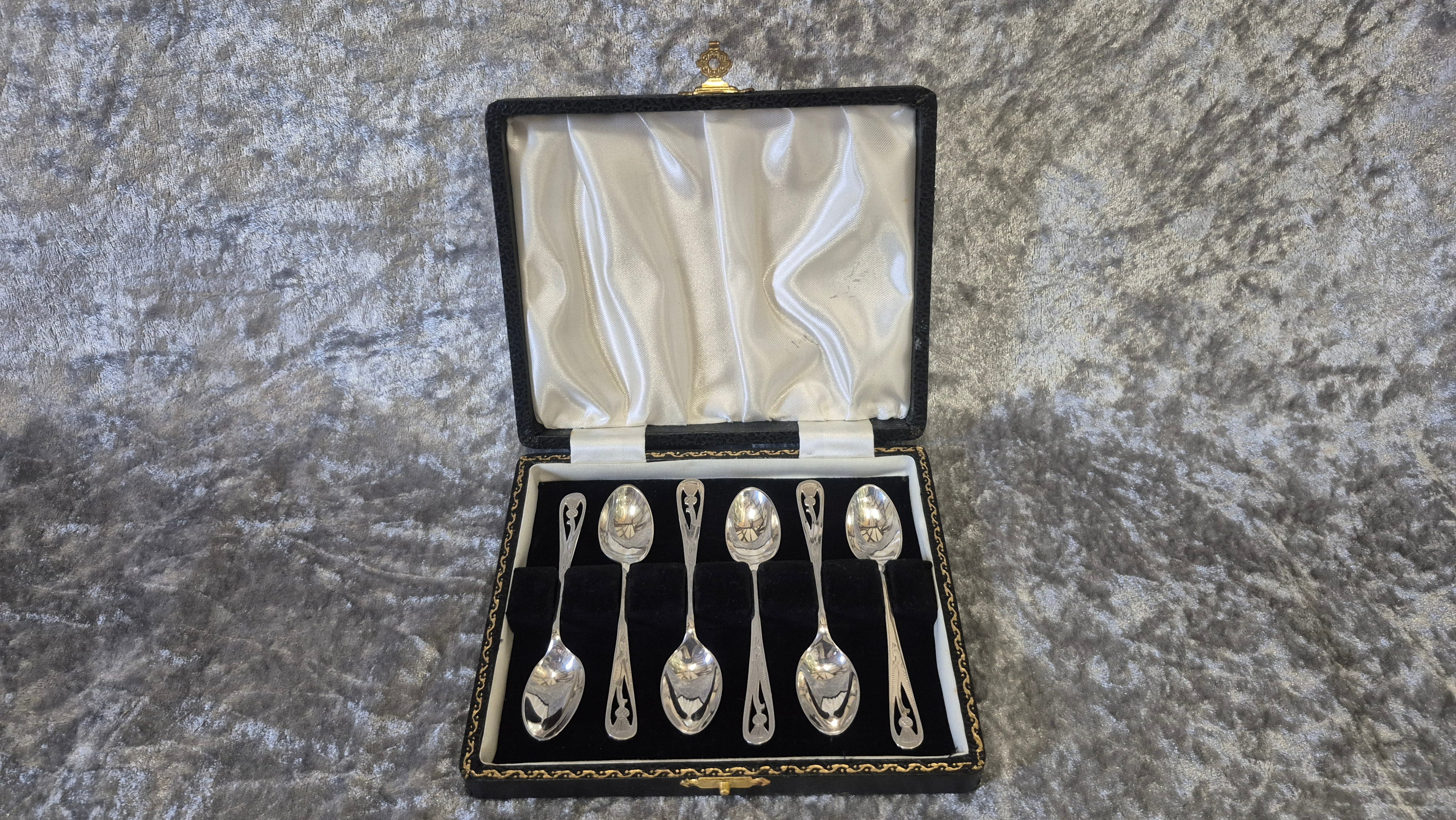 6 Epns Thistle Tea/Coffee Spoons. – Bagham Barn Antiques