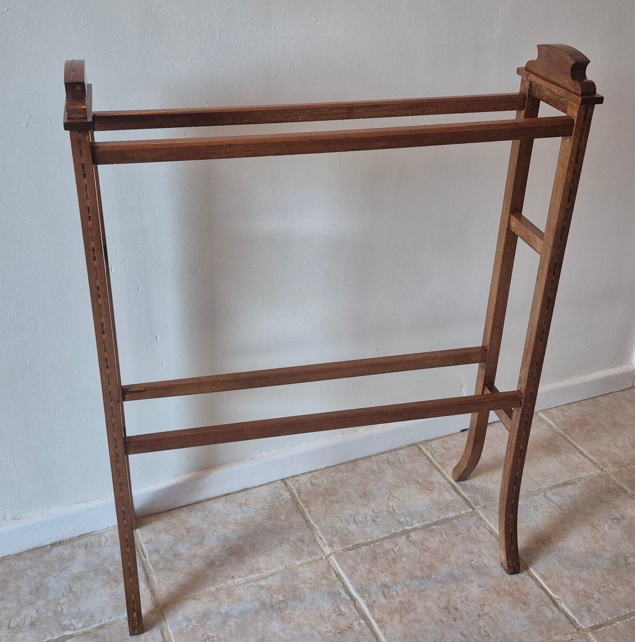 Edwardian Inlaid Towel Rail – Bagham Barn Antiques
