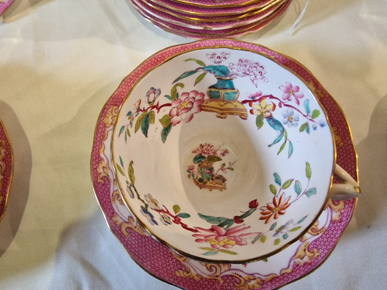 Edwardian Minton Pink Cuckoo Pattern China – Bagham Barn Antiques
